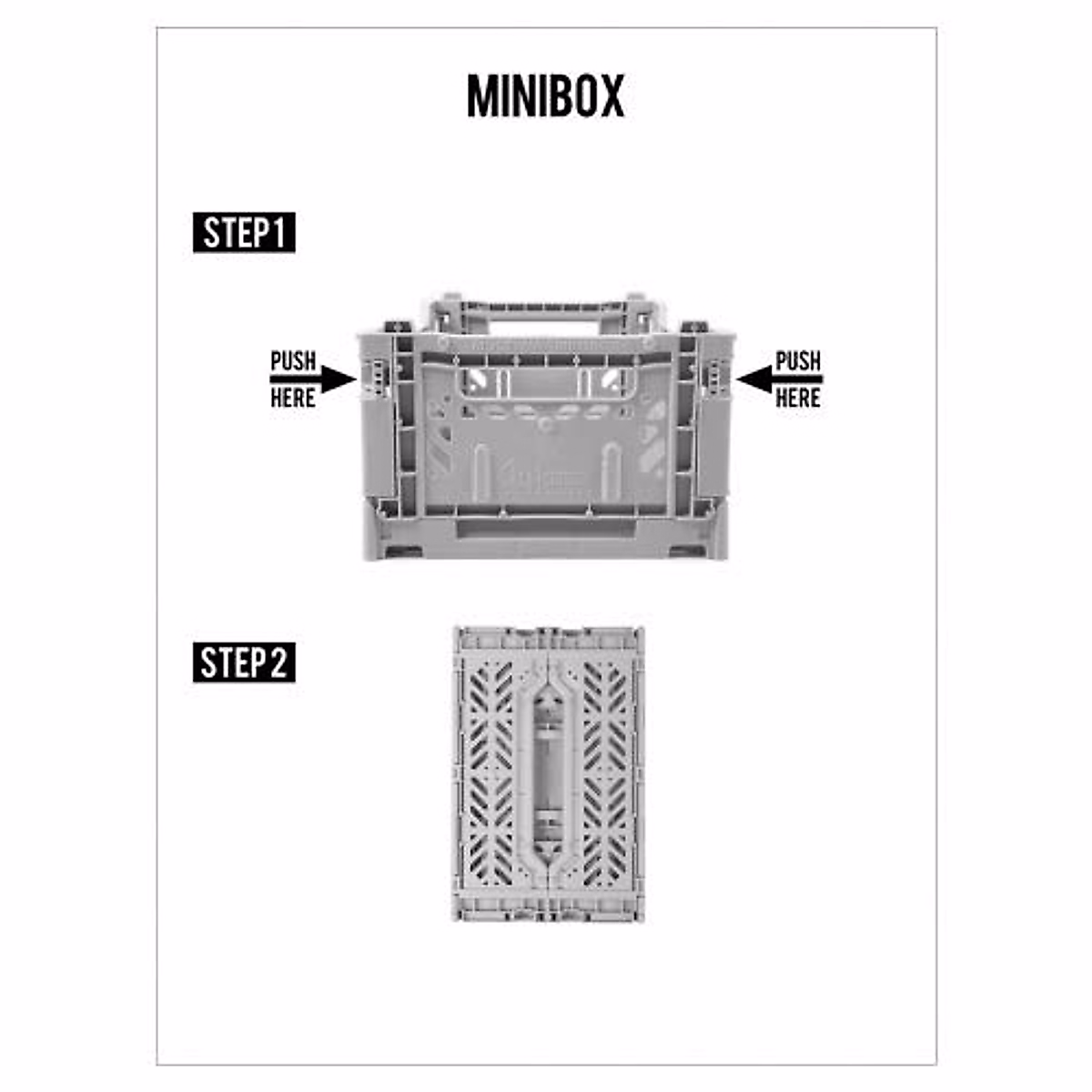 AYKASA Collapsible Storage Bin Container Basket Tote, Folding Basket Crate Container : Storage, Kitchen, Houseware Utility Basket Tote Crate - Mini-Box (Blue)