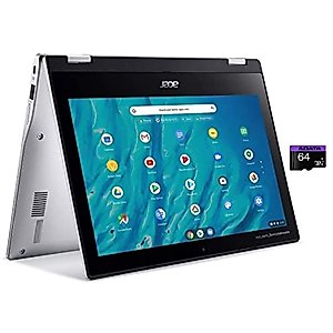Acer Chromebook Spin 311 Convertible 2-in-1 Laptop, MediaTek MT8183C Octa-Core Processor, 11.6in HD Touch, 4GB LPDDR4, 32GB eMMC, Gigabit, WiFi 5, Bluetooth, Google Chrome