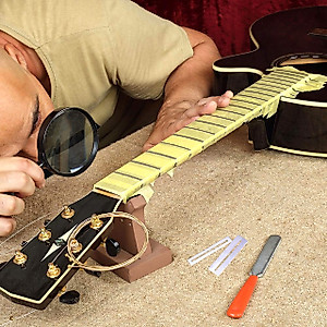 KEWAYO Guitar Fingerboard Luthier Tool Set Including Guitar Fret Crowning Luthier File, Fret Leveling Beam Sanding Leveler Beam and Fingerboard Guard Protectors for Guitar Bass