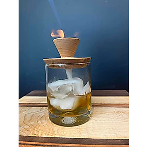 Higher Order Cocktail Smoker Kit -USA Handcrafted |Smoker, Turbo Torch, Woodchip Blend| Old Fashioned Chimney Drink Smoker for Cocktails, Whiskey Smoker Kit Bourbon Smoker Kit Smoke Infuser (Maple)