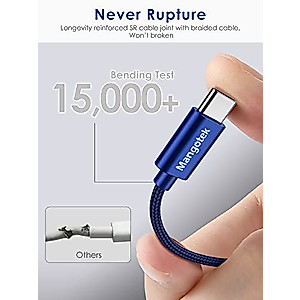 Mangotek Type C Aux Cord for Android, Braided USB C to Aux 3.5mm Audio Jack Cable Phone to Car Male Auxiliary Adapter USB C Aux Cord for Samsung Galaxy s21 s20 fe 5g Huawei Google Pixel iPad Pro-6FT