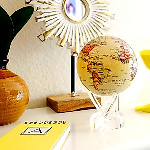 Political Map Yellow MOVA Globe 4.5"