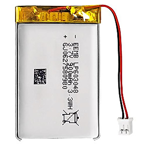 EEMB Lithium Polymer Battery 3.7V 900mAh 603048 Lipo Rechargeable Battery Pack with Wire JST Connector for Speaker and Wireless Device- Confirm Device & Connector Polarity Before Purchase