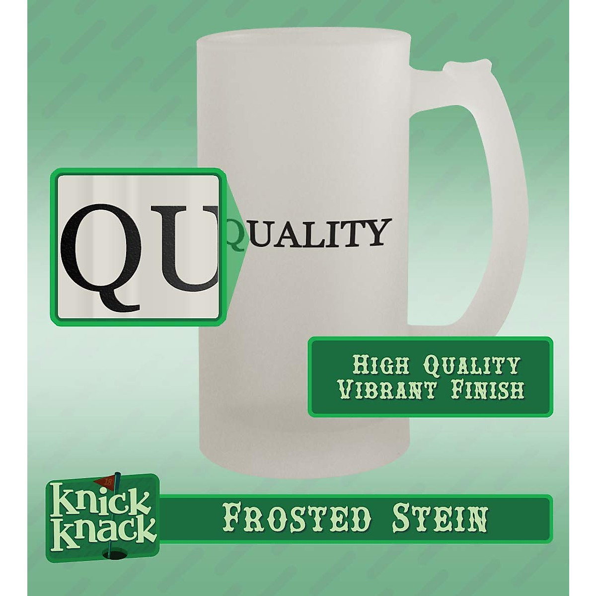 Custom Printed 16oz Frosted Glass Beer Stein Mug Cup CP06 - Add Your Image Photograph Text or Design - Graphic Mug