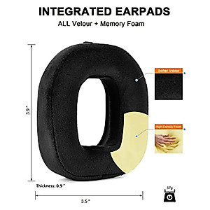 A40 TR Mod Kit – defean Replacement Earpads and Headband Compatible with Astro Gaming A40 TR Headset,Ear Cushions, Upgrade High-Density Noise Cancelling Foam, Added Thickness (Black Velour)