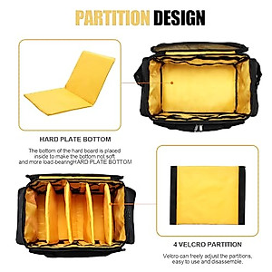 LEFOR·Z Large DJ Equipment Gig Bag Cable File Organizer Bag with Detachable Dividers and Padded Bottom,Travel Music Bag for Professional DJ Gear,Sound Equipment, Musical Instrument and Accessories