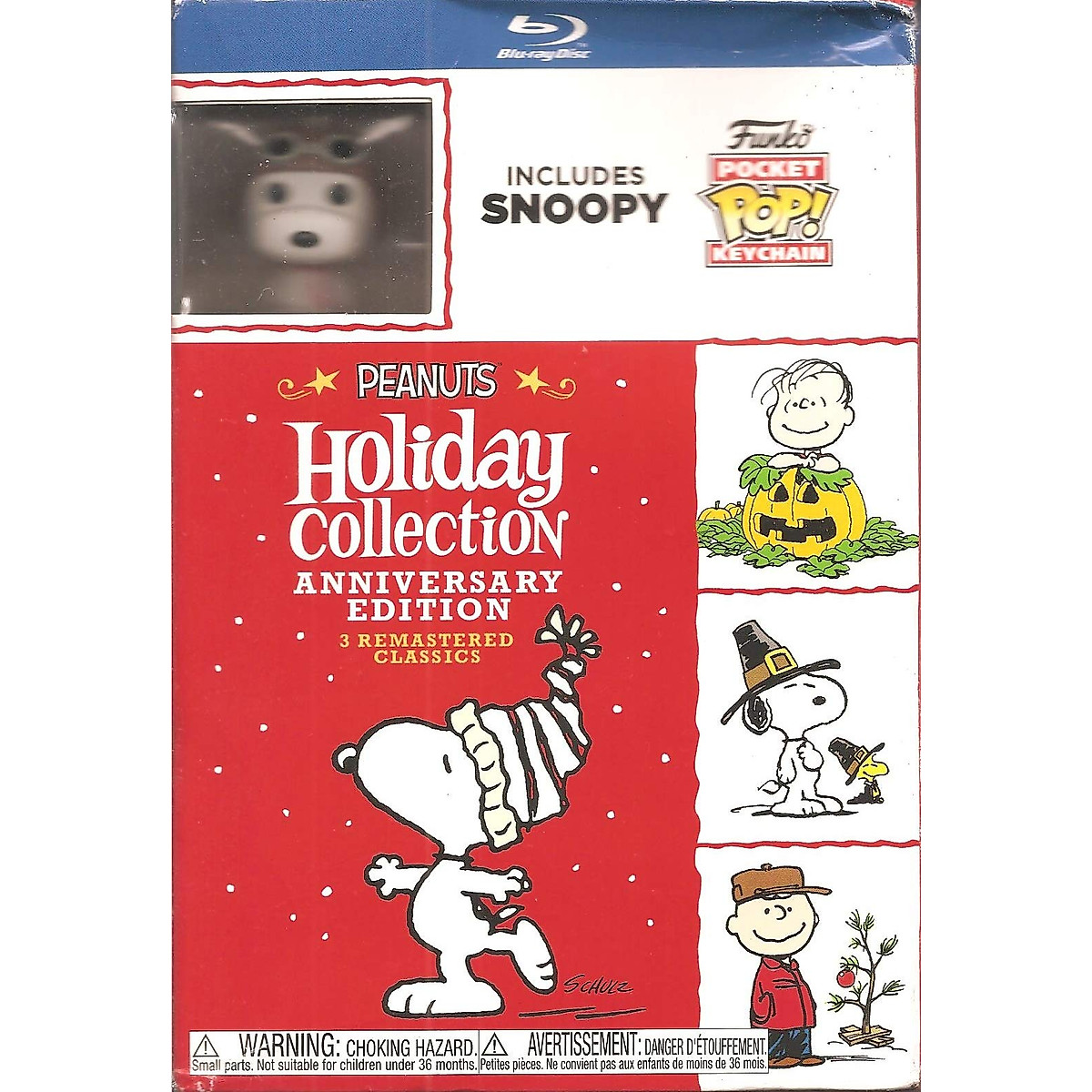 Peanuts Holiday Collection [Anniversary Edition] - Blu-ray + Snoopy Funko Pocket Pop! Ketchain