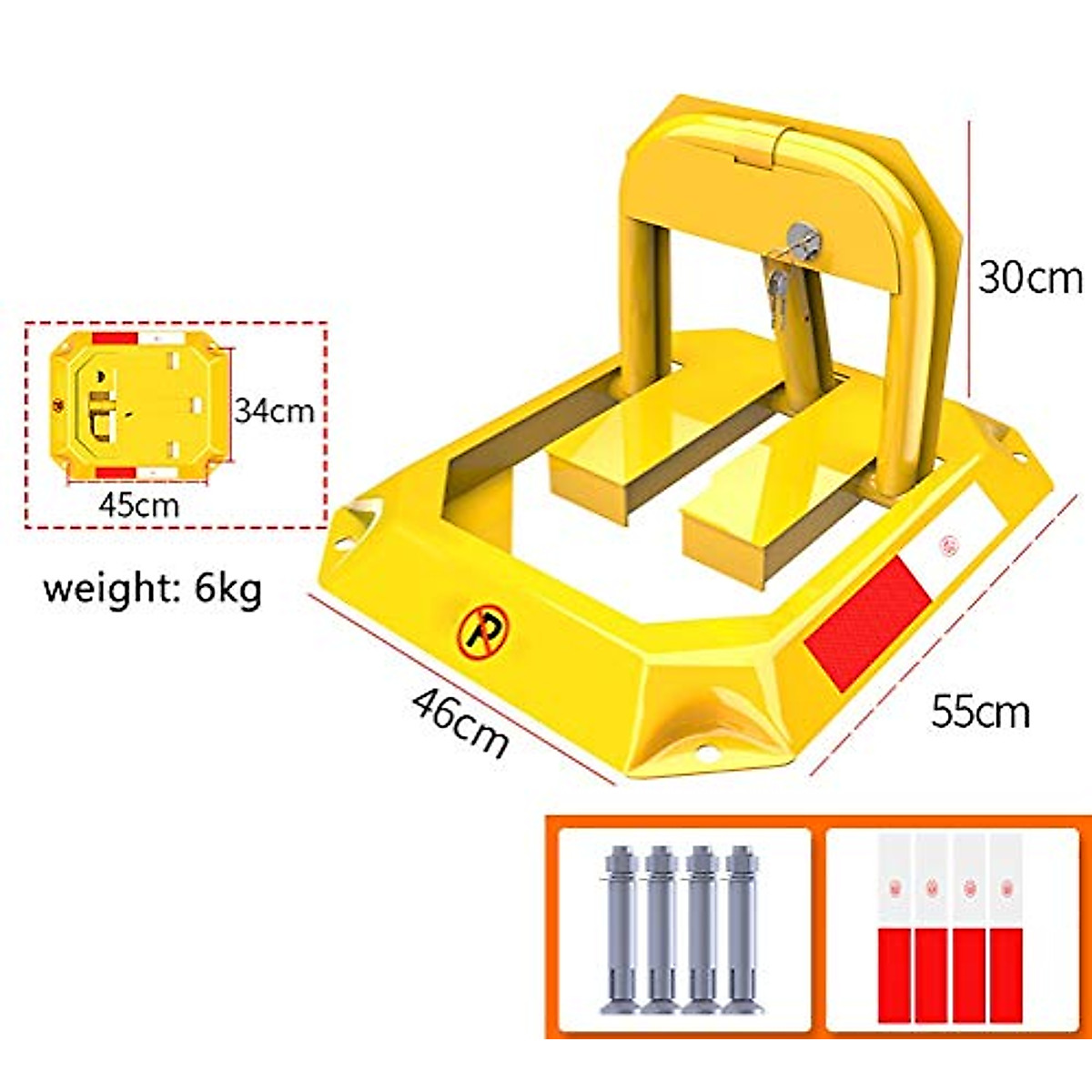 Parking Bollards with Lock,Private Car Parking Latch Space Lock,Easy Installation,Car Park Driveway Guard Saver,Protect Your Parking Space