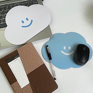 RoxicRokc Mouse Pad Cute 2 Pack, Small Waterproof PVC Mousepad, Non-Slip Rubber Base Personalized Computer Mouse Mat for Office Home (Cloud Mouse Pads)