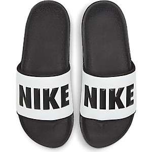 Nike Women's Offcourt Padded Insole Slip On Slide Slippers, Black/Black-summit White, 7