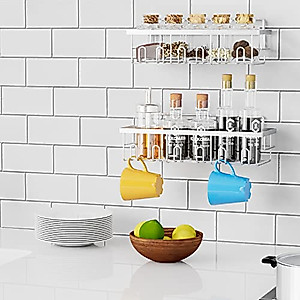 304 Stainless Steel Rustproof Shower Caddy Basket , Adhesive Shower Shelves, No Drilling Wall Mounted Adhesive Bathroom Storage Organizer, Shower Caddy Bathroom Shelf for Shampoo Conditioner Razor