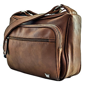 Purse King Magnum Dark Brown Concealed Carry Handbag