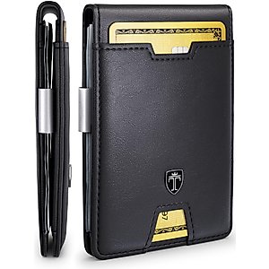TRAVANDO Mens Slim Wallet with Money Clip AUSTIN RFID Blocking Bifold Credit Card Holder for Men with Gift Box