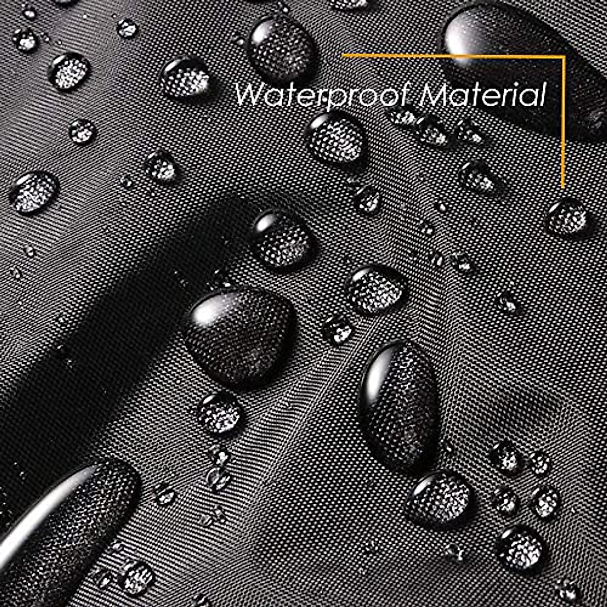 COOSOO High Back Stackable Chair Cover Patio Waterproof Chair Storage Bag Outdoor Furniture Cover Lounge Deep Seat Protection with Windproof Elastic for Garden Black