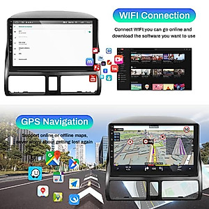 for Honda CRV 2002-2006 Android Car Stereo Support Wireless Carplay Android Auto with 9” Capactive Touchscreen 2+32G HiFi Autoradio WiFi GPS Navigation Backup Camera Multimedia Player Car Radio