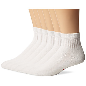 Wigwam Super 60 Quarter 6 Pack S9014 Sock, White - Large