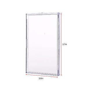 UTCTBC Cards Sleeves Top Loaders 10 Hard Acrylic Card Protector Clear Card Brick + 2 Display Stand Fit for Trading Cards,Standard Sports Cards,Baseball Card Holder Cases Collectibles Card Protectors