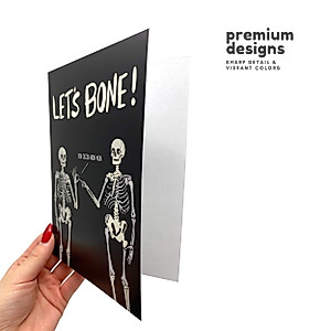 Sleazy Greetings Funny Valentine's Day Card for Husband, Boyfriend, Wife, or Girlfriend - Dirty Halloween Skeleton - Funny Birthday Card for Men or Women - Naughty Valentine's Day Card for Him or Her