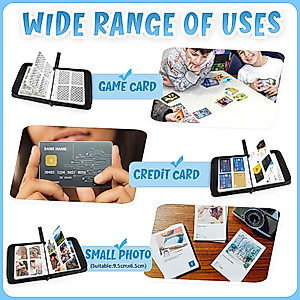 GOROMA Card Binder 4-Pockets, 400 Pockets Card Holder with 50 Removable Sleeves, Trading Card Collector Zipper Album Holder, Blue