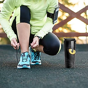 Black Cat Yellow Eyes Travel Coffee Mug Reusable Coffee Cup Tumbler with Lid for Outdoor 350ml