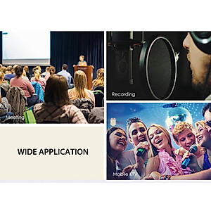 Dynamic Karaoke Microphone with Long Wire 16.4 Ft XLR Cable, Metal Handheld Mic Compatible with Karaoke Machine Speaker Amp Mixer for Karaoke Singing, Speech, Wedding, Stage and Outdoor