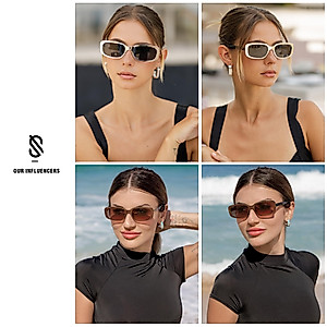 SOJOS Small Face Sunglasses Womens Men Trendy Y2K Designer Cute Shades Petite,Black