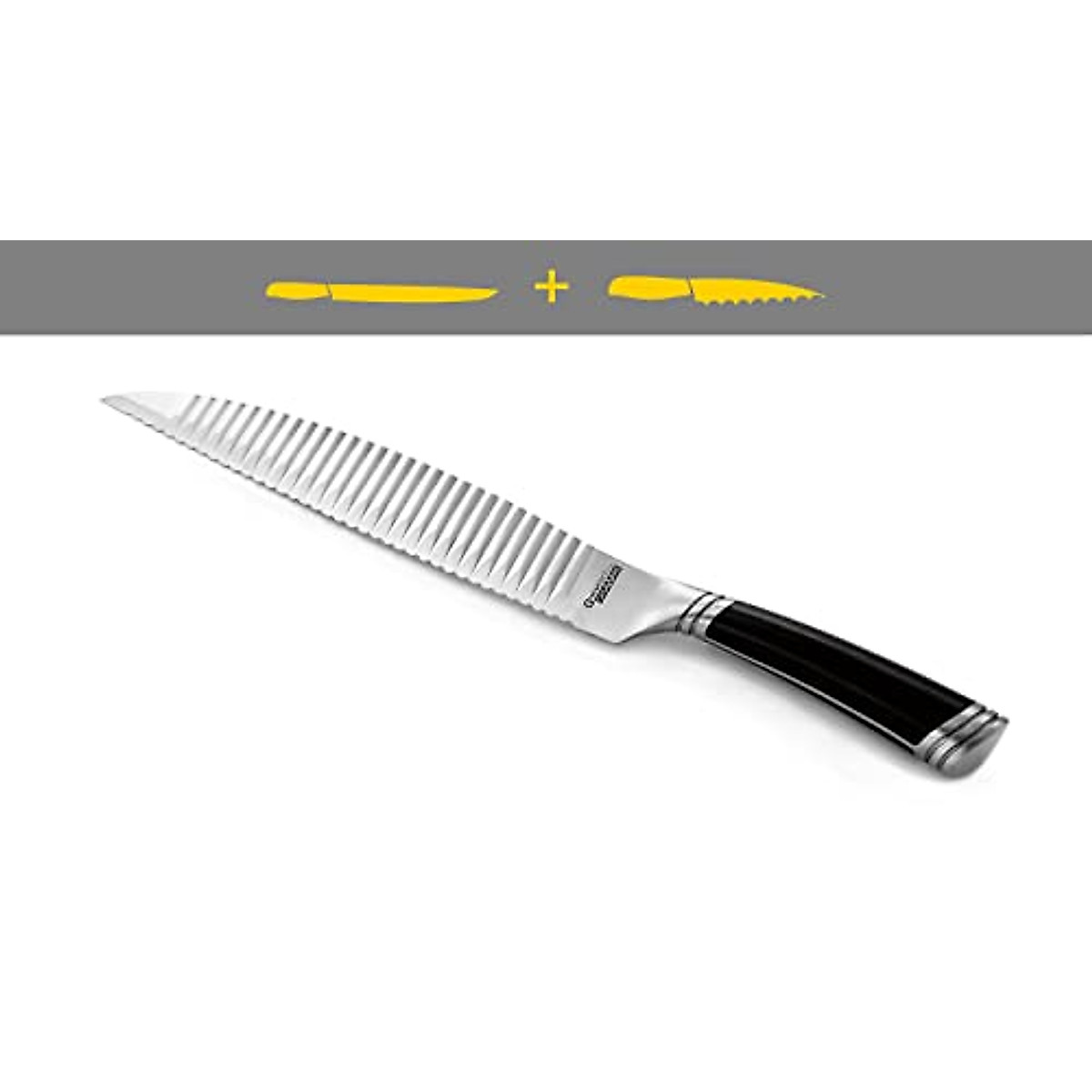 casaWare Groovetech 2-Piece Carving Set (9-Inch Carving and 9-Inch Serrated Bread Knife)