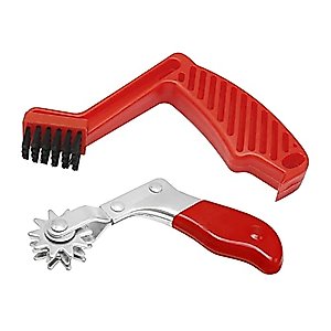 Wool Buffing Pad Cleaning Spur Tool+ Foam Pad Brush Polishing Spur Tool Set Professional Cleaning Tool for Buffing Pads and Woolen Pads