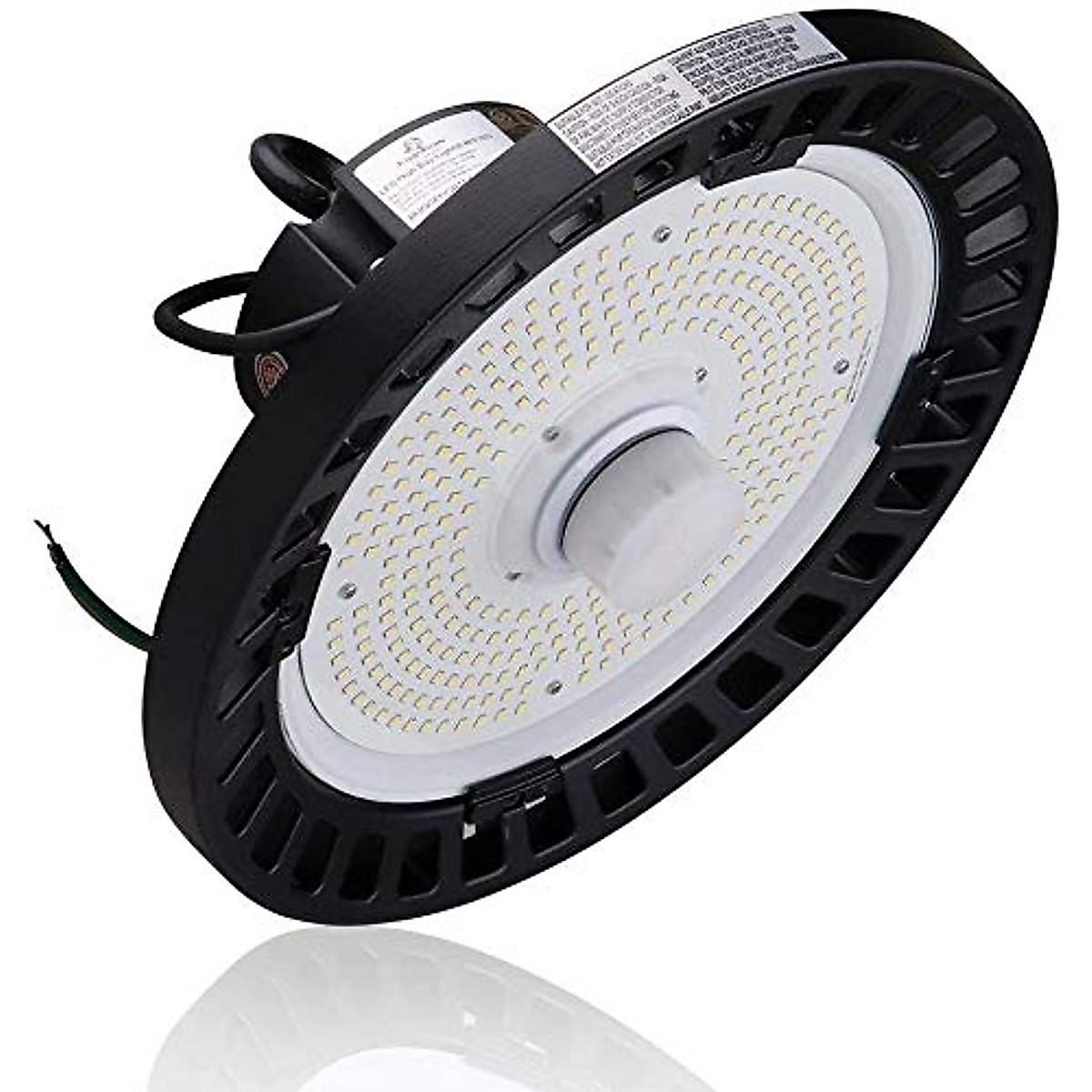 RuggedGrade 40,000 Lumen LED High Bay Light - Titan III 300 Watt LED High Bay Lighting UFO LED Light - Ultra Efficient 150 Lumens to watt - 5000K – Dimmable - DLC Premium