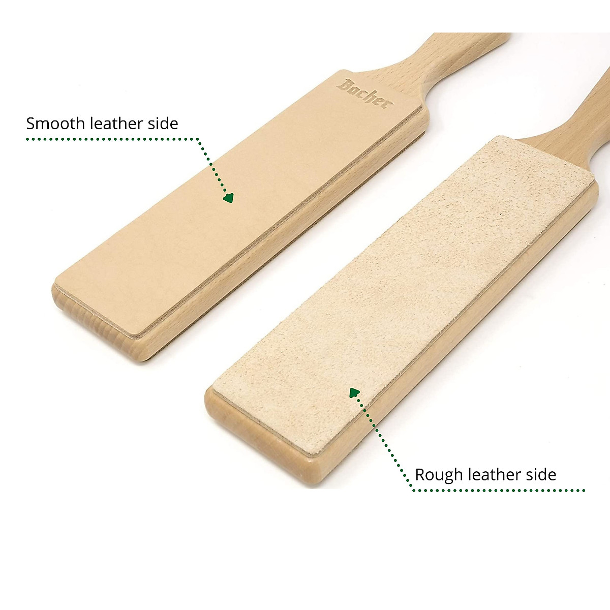 Bacher Premium Leather Strop for Knife Sharpening with Polishing Compound - Double Sided Stropping Leather – Stropping Kit: Knife Strop and Stropping Compound for Wood Carving and Woodworking