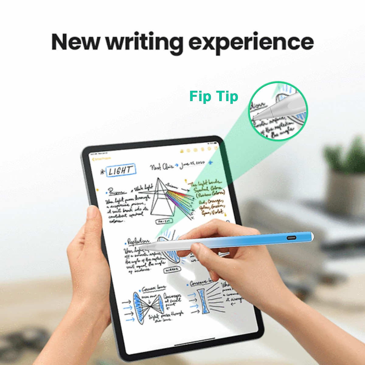 Stylus Pen for Apple iPad 13/12.9/11-inch, iPad Air M2 2024 for 13/11-inch, iPad Pro Pencil 3/4/5/6th Generation, iPad 10th-6th Gen, Compatible (2018-2024) with Fast Charging & Palm Rejection