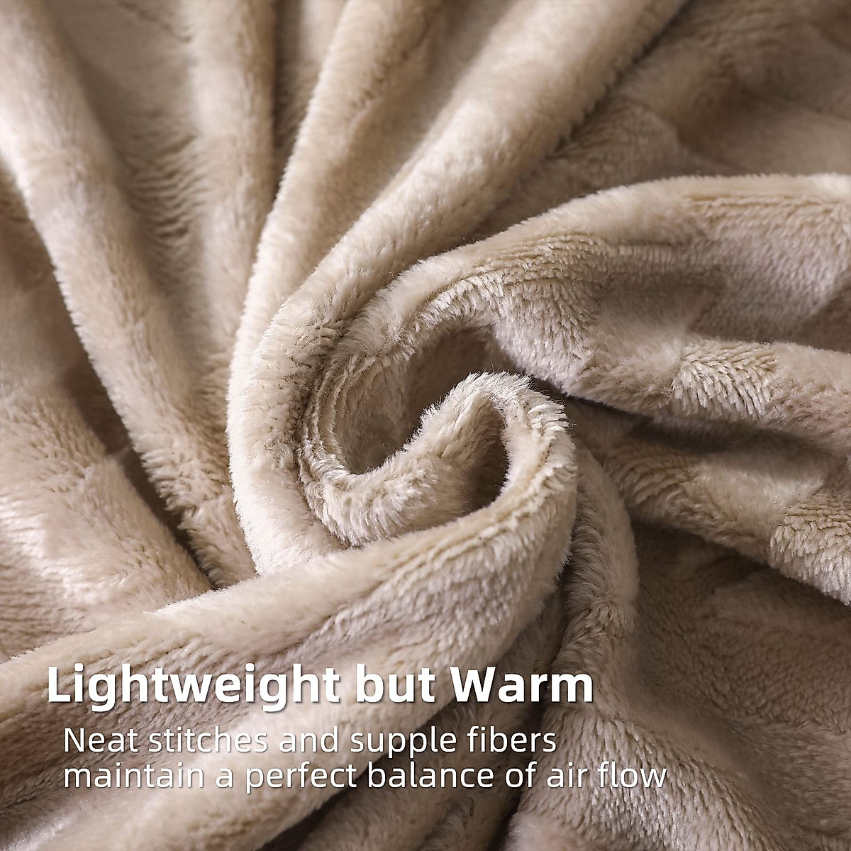 Whale Flotilla Flannel Fleece Queen Size Bed Blanket, Lightweight Breathable Soft Bedspread Plush Fluffy Coverlet Chevron Design Decorative Blanket for All Season, 90x90 Inch, Champagne