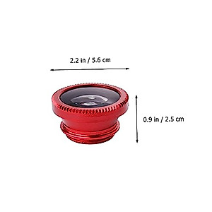VOSAREA 2 Sets Phone Lens Fisheye Lens Cortinas Inteligentes Phone Fish Eye Mobile Camera Lens Wide Angle Lens Camera Lens Kit 3 in 1 Phone Camera Lens Wide Angle Phone Lens Triple Suite