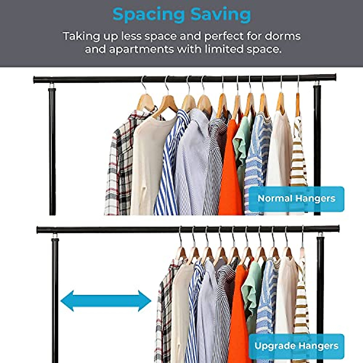 KihampHome Super Durable Natural Wood Hangers(20pcs) Space Saving with Extra Smooth Finish and No Bulge Shoulder Design,Heavy Duty Hangers with Non Slip Stripes,Perfect for Coat,Sweater and Shirt