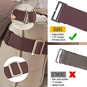 ASHLEYRIVER Reversible Recliner Chair Cover, Sofa Slipcover for Dogs, 3 Cushion Couch Protector (Recliner Oversize: Chocolate/Beige)