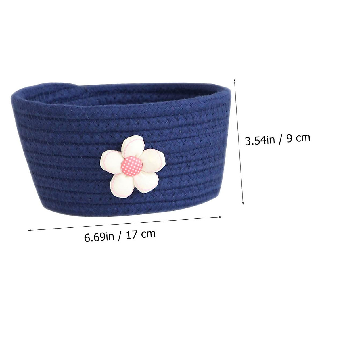 Cabilock Storage Box Storage Trays Baskets Woven Hamper Storage Bin Baskets Storage Bin for Toys Storage Baskets Cotton Rope Basket Sundries To Weave Woven Basket Cotton