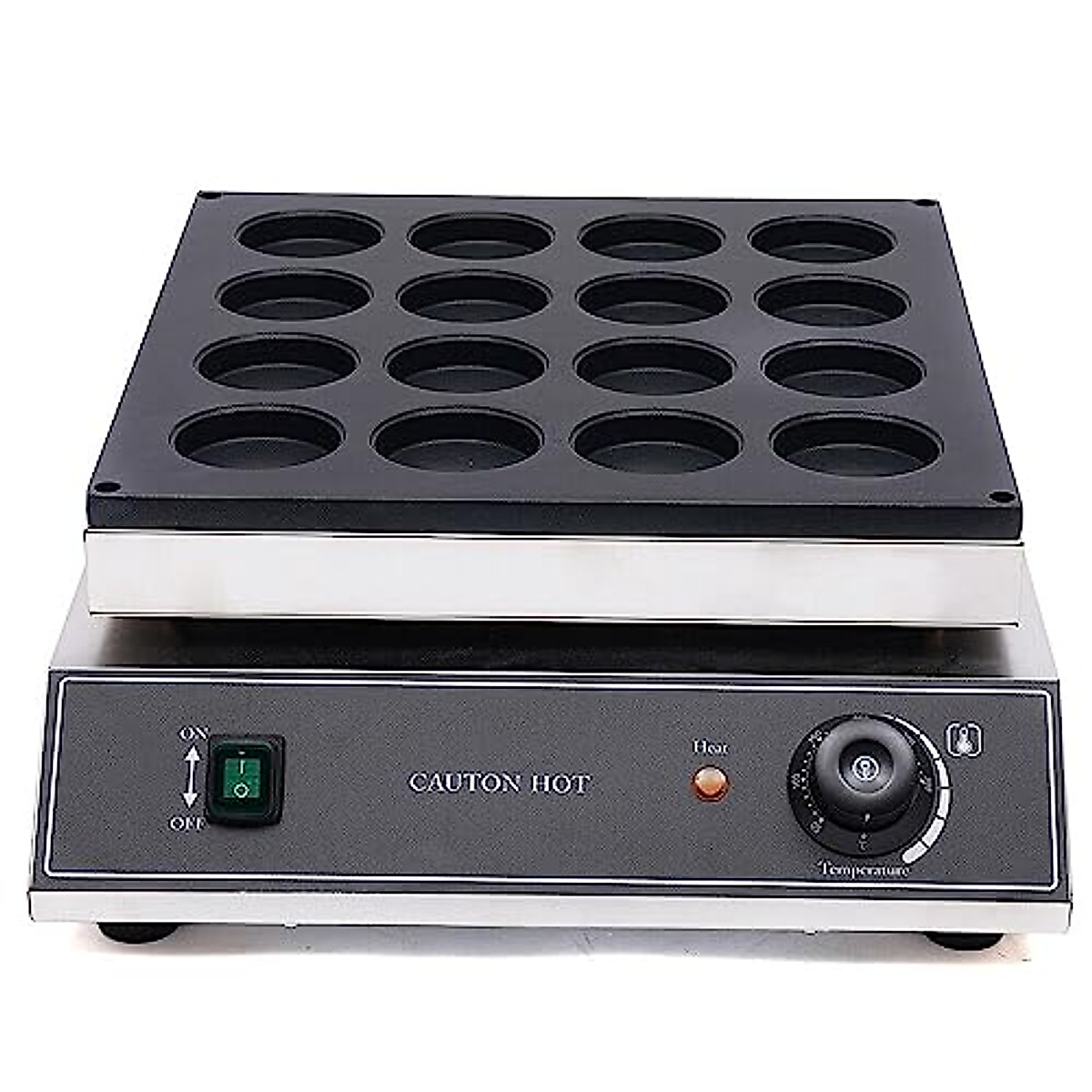 Commercial Nonstick Electric Red Bean Cake Baker Waffle Maker Machine Pancake Cake Maker Machine 16 Holes for Restaurants Kiosks 110V