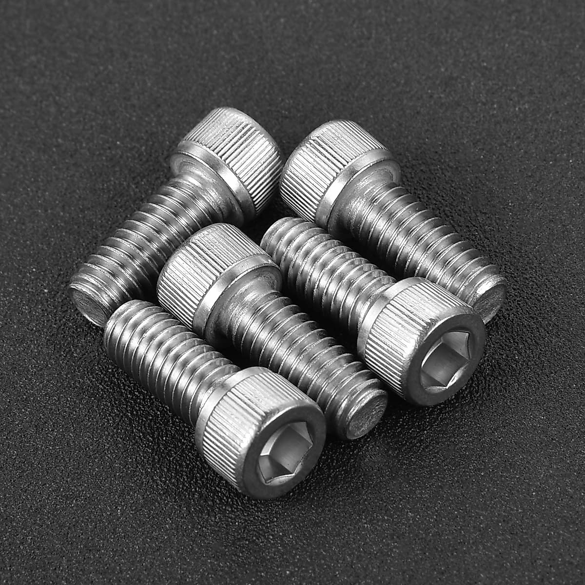 M5-0.8 x 12mm Socket Head Cap Screws 304 Stainless Steel 18-8 A2-70 Allen Socket Hex Drive Bolts, Fully Threaded. 50PCS