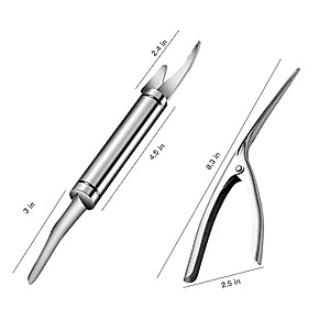 ADORAMBLING Shrimp Deveiner Tool and Peeler Set Multifunctional Shrimp Deveining Tool Efficient Shrimp Peeler and Deveiner Tool Portable Shrimp Cleaner Shrimp Knife for Easy Shrimp Deveining