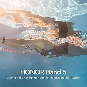 Docooler Honor Band 5 Smart Bracelet Watch Faces Smart Fitness Timer Intelligent Sleep Data Real-Time Heart Rate Monitoring 5ATM Waterproof Swim Stroke Recognition BT 4.2 Wristwatch (Navy Blue)