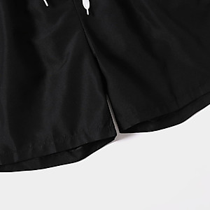 IFFEI Mommy and Me Swimsuits One Piece Good Vibes Printed Family Matching Swimwear Monokini Bathing Beach Wear Black Women: L