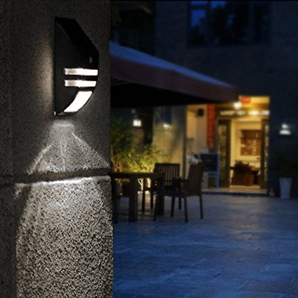 Solar Power LED PIR Motion Sensor Solar Powered Lights, Outdoor Waterproof Path Wall Lamp Home Garden Security Lamps for Driveway, Yard, Garden, Patio