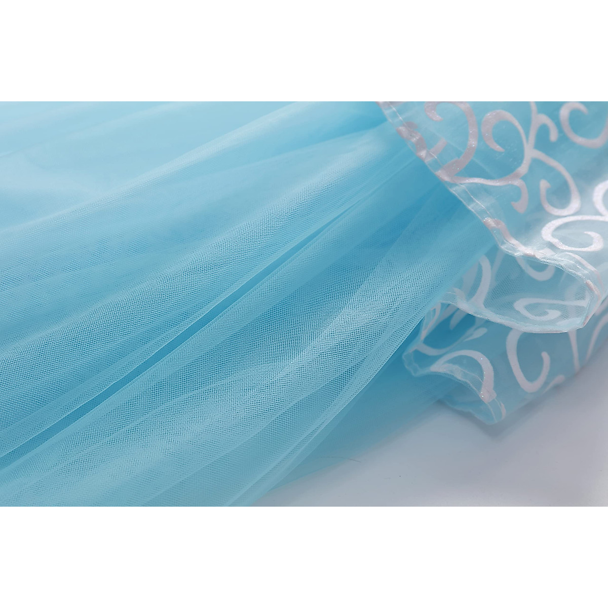 LAUPHIE Princess Costume Cinderella Dresses for Girls Blue Dress Up Clothes Accessories for Toddler Girls Fancy Dress Birthday Party (110 3-4 Years)