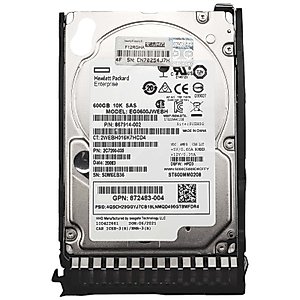 Goapongs Enterprise Hard Drive Replacement for HPE Server 600GB 12G SAS 10K ENT 2.5" SFF SC DS 872477-B21 872736-001(with Tray)