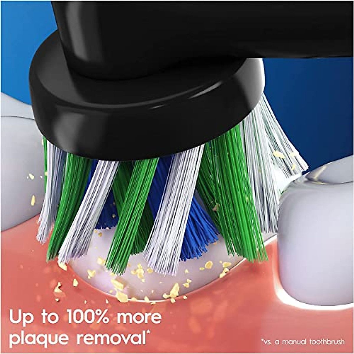 Oral-B CrossAction Toothbrush Head Black, CleanMaximiser Technology, 10 Counts, Mailbox Sized Pack, 7 g