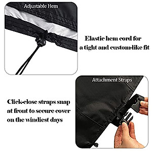 Izzybang 20 Feet Pool Reel Set Cover Waterproof UV Resistant Heavy Duty Inground Swimming Pool Solar Blanket Protective Reel Roller Winter Covers Protector (Upgrade), Black