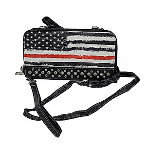 USA Flag Handbags Thin Blue Line Purses Thin Red Line Handbags (USA-Thin-Red-Line-Purse&Wallet)