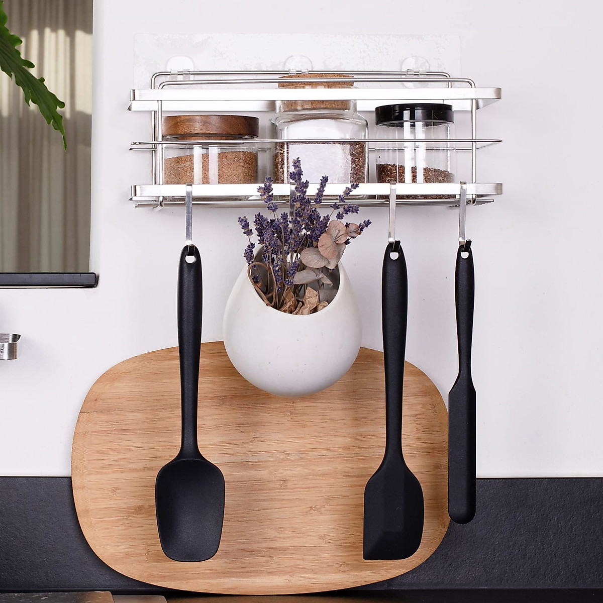 KINCMAX Stainless Steel Heavy Duty S Hooks for Hanging onto Shower Caddy, Bathroom Organizers, Shampoo Holders - Rustproof SUS 304 Steel for Hanging Razor & Sponge (Silver)