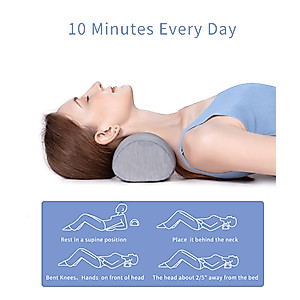 Bespilow Say Goodbye to Neck Pain Small Neck Support Pillow,Cervical Neck Roll Memory Foam Pillow,Cervical Traction Device,Neck Pillows for Tension Muscle Relief,Neck & Shoulder Pain Relaxer