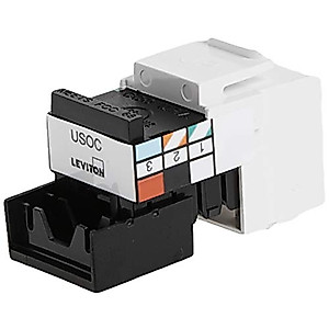 Leviton 41106-RW6 Voice Grade QuickPort Connector, White